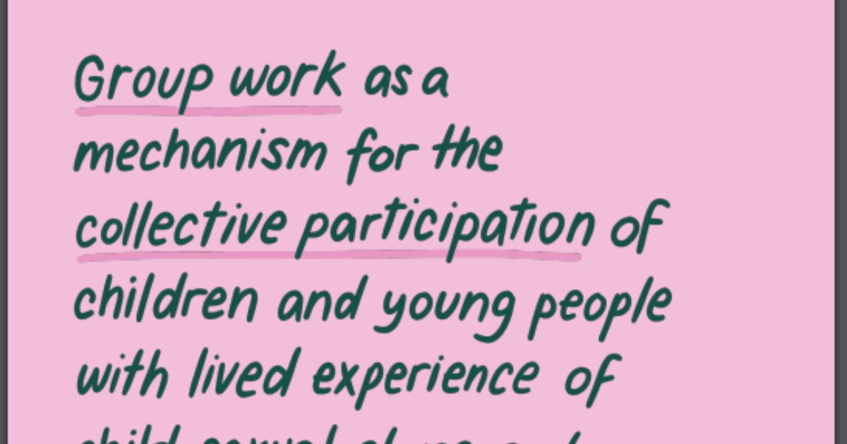 Group work as a mechanism for the collective participation of children ...