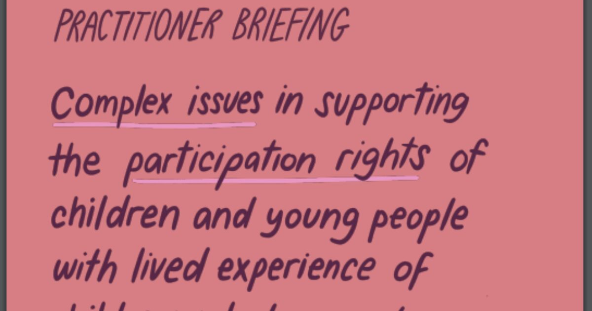 Complex issues in supporting the participation rights of children and ...